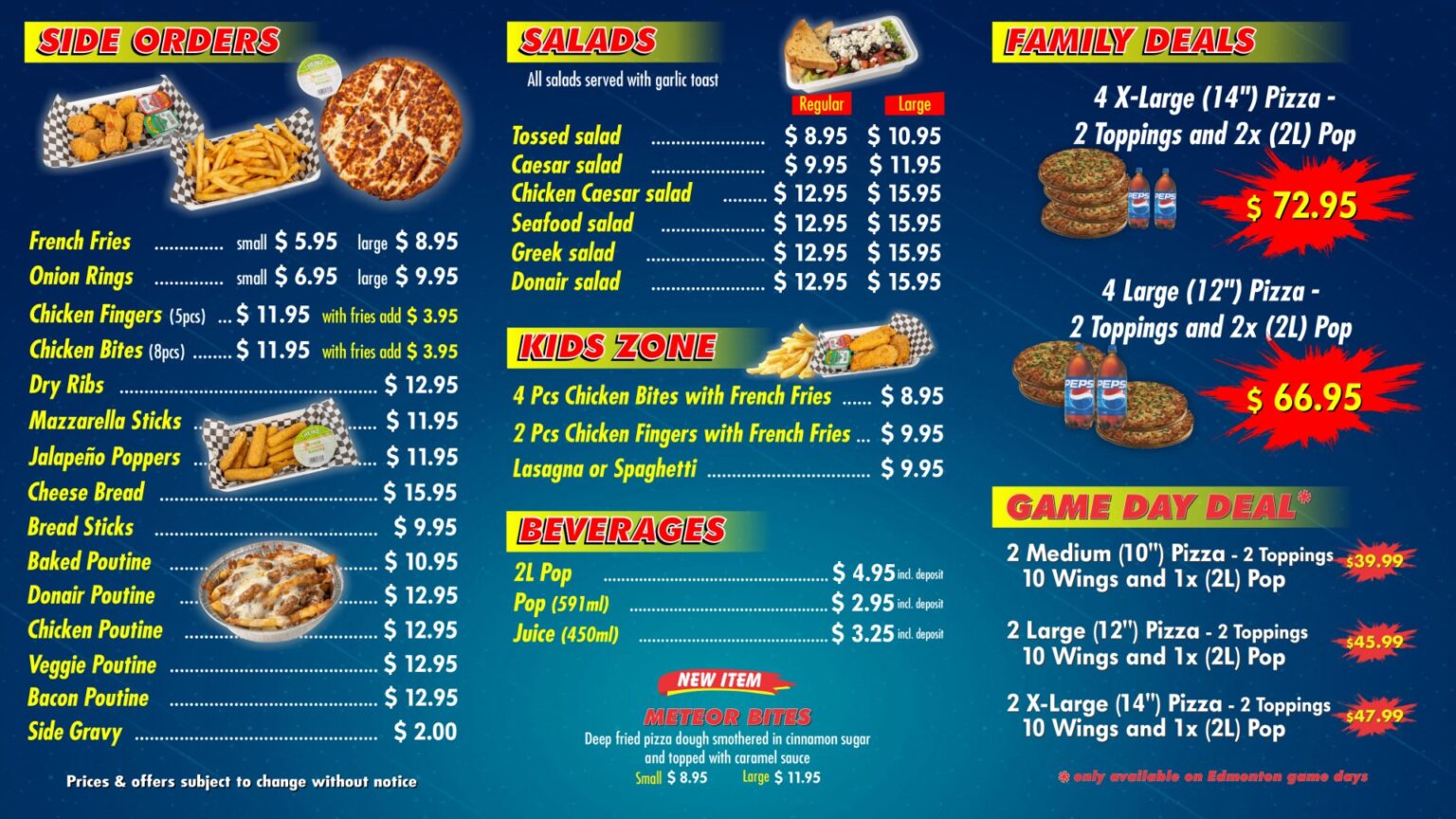 Our Menu – UFO PIZZA
